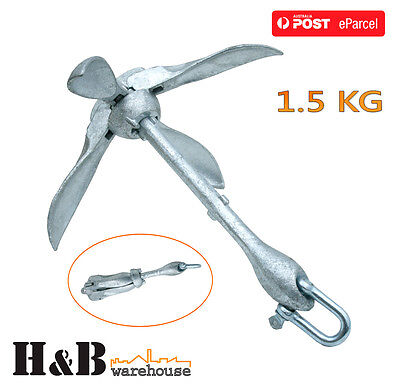 1.5 KG Folding Anchor Grapnel Kayak Canoe Hot Dipped Galvanized – H&B Warehouse
