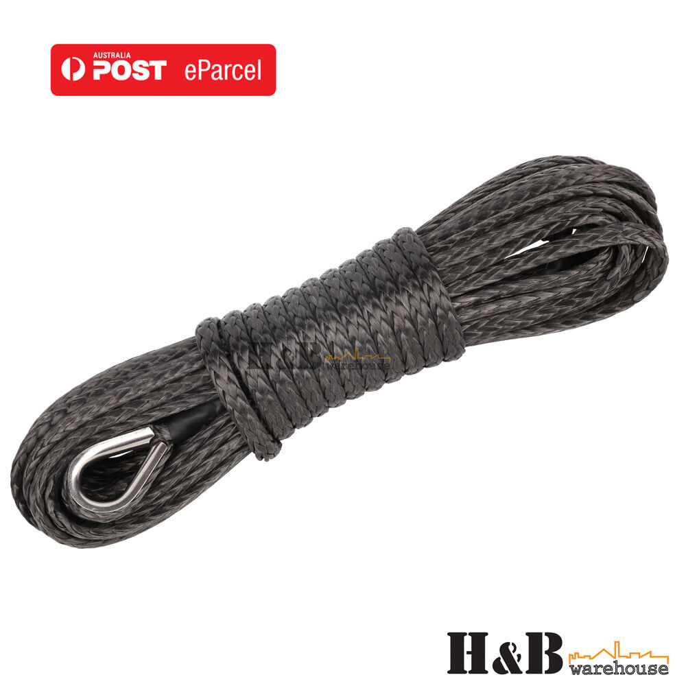 6MM x 15M Dyneema Winch Marine Rope Synthetic strap 4WD Boat Recovery – H&B Warehouse
