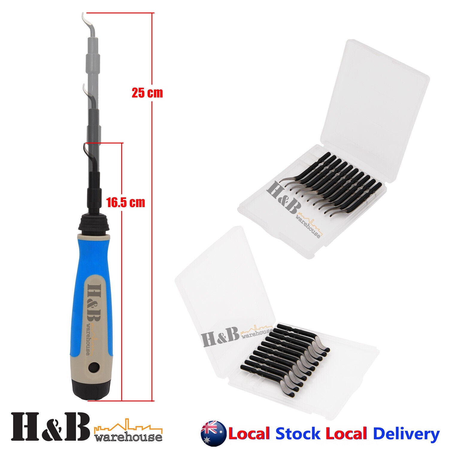 Premium Pocket Deburring Tool Extendable 365° Swivel Head 2 type Blade – H&B Warehouse