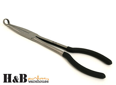 11" Long Reach Hose Ring Grip Plier Round Nose Pliers High Grip Handle ...