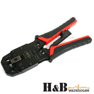 8" Modular Crimper Plugs Crimping Pliers RJ45 RJ12 RJ11 Cable Crimper ...