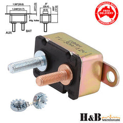30A AMP 12V Circuit Breaker Dual Battery Fuse Automatic Auto Reset Met ...
