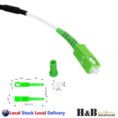 Heavy Duty 3 Meters Fibre Optic Patchcord Lead + OptiTap Adapter NBN T ...