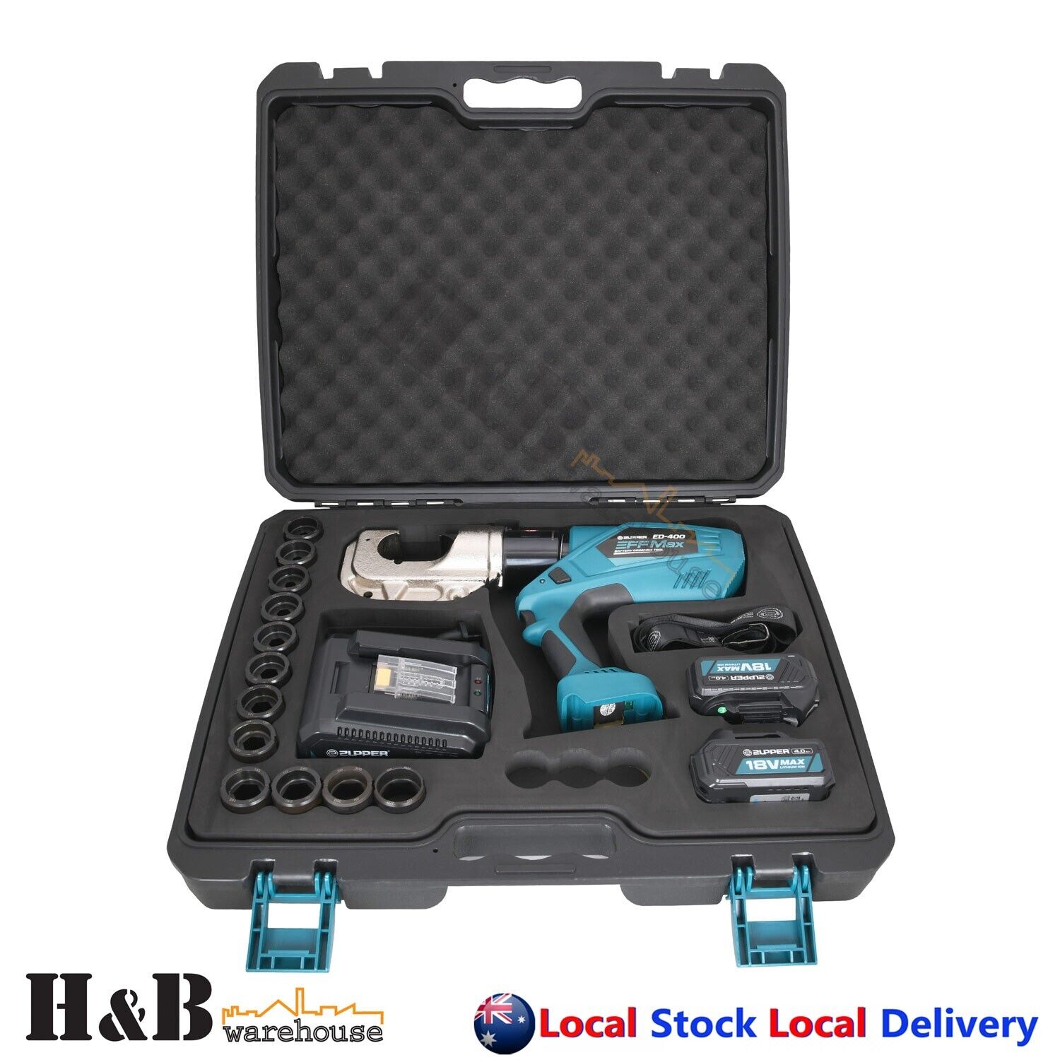 Battery Powered Hydraulic Lug Crimping Tools 16 - 400 mm 120KN 18V 4.0 ...