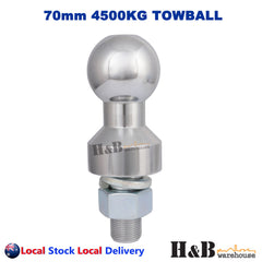 Heavy Duty 70mm Towball Hitch Tow Ball 4500KG Rated Hitch Tongue Bar F ...