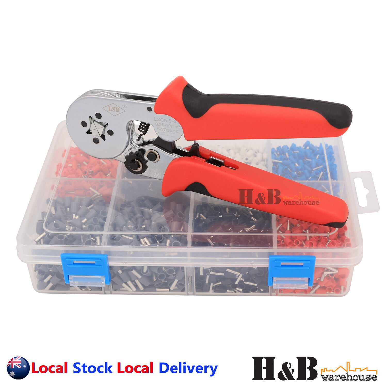 1500 Pcs Bootlace Ferrule Crimper kit 0.25-10mm² Cord End Ratchet Crim ...