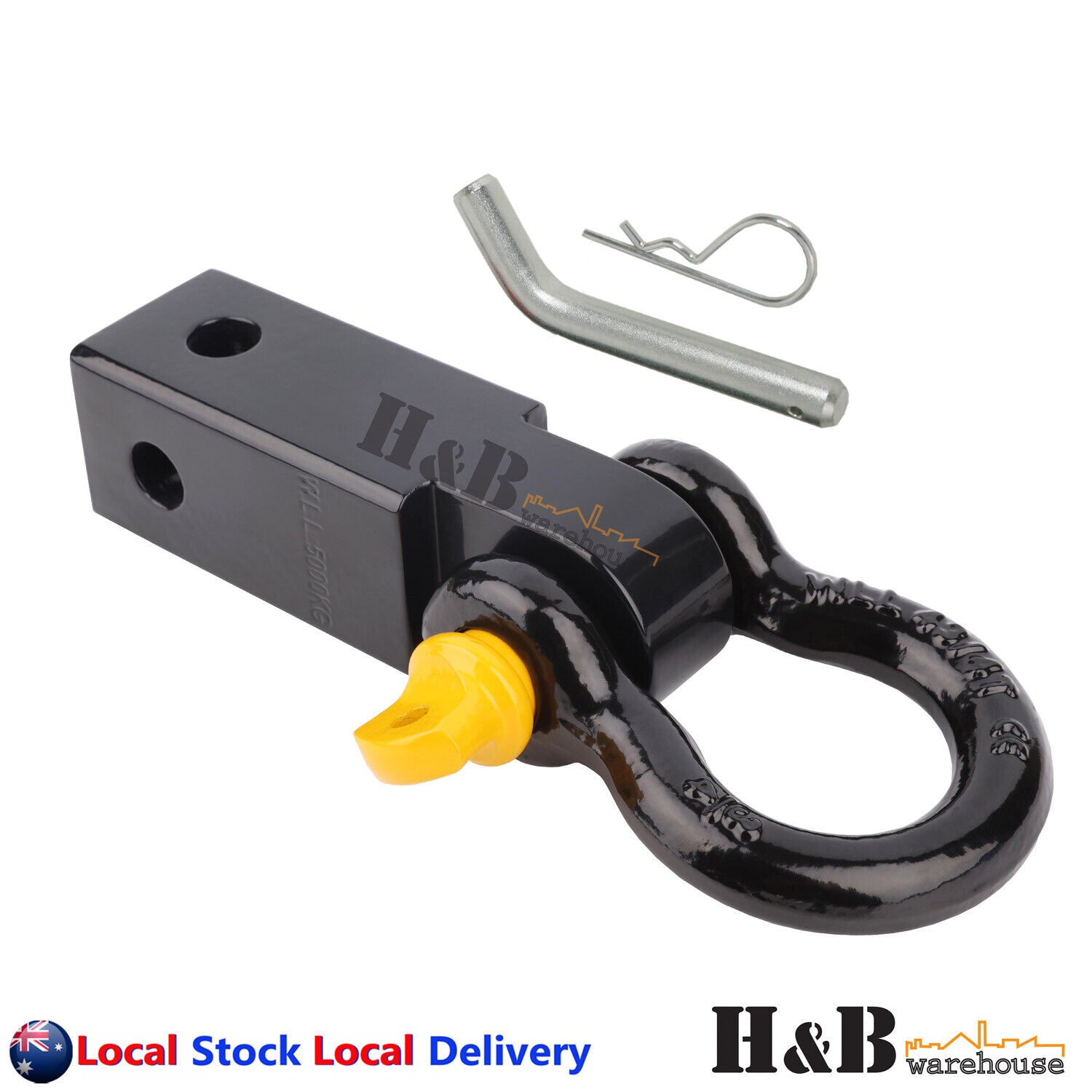 Tow Bar Hitch Receiver Towbar 4WD Off Road Recovery 5Ton Shackle Hitch ...