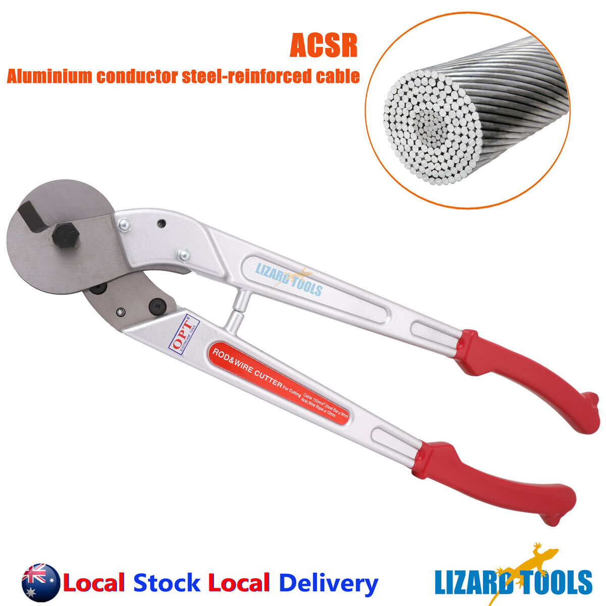 OPT Taiwan ACSR Steel Bar Cut Rod Wire Cable Cutter Stainless Steel Co ...