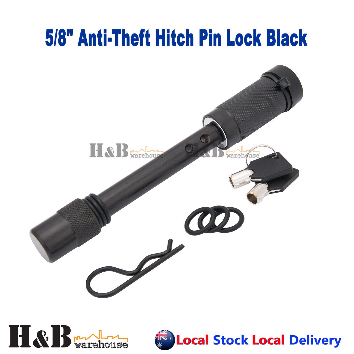 5/8" Hitch Pin Lock S Type Anti-Theft Tow Bar Tongue Lock Extra Long w ...