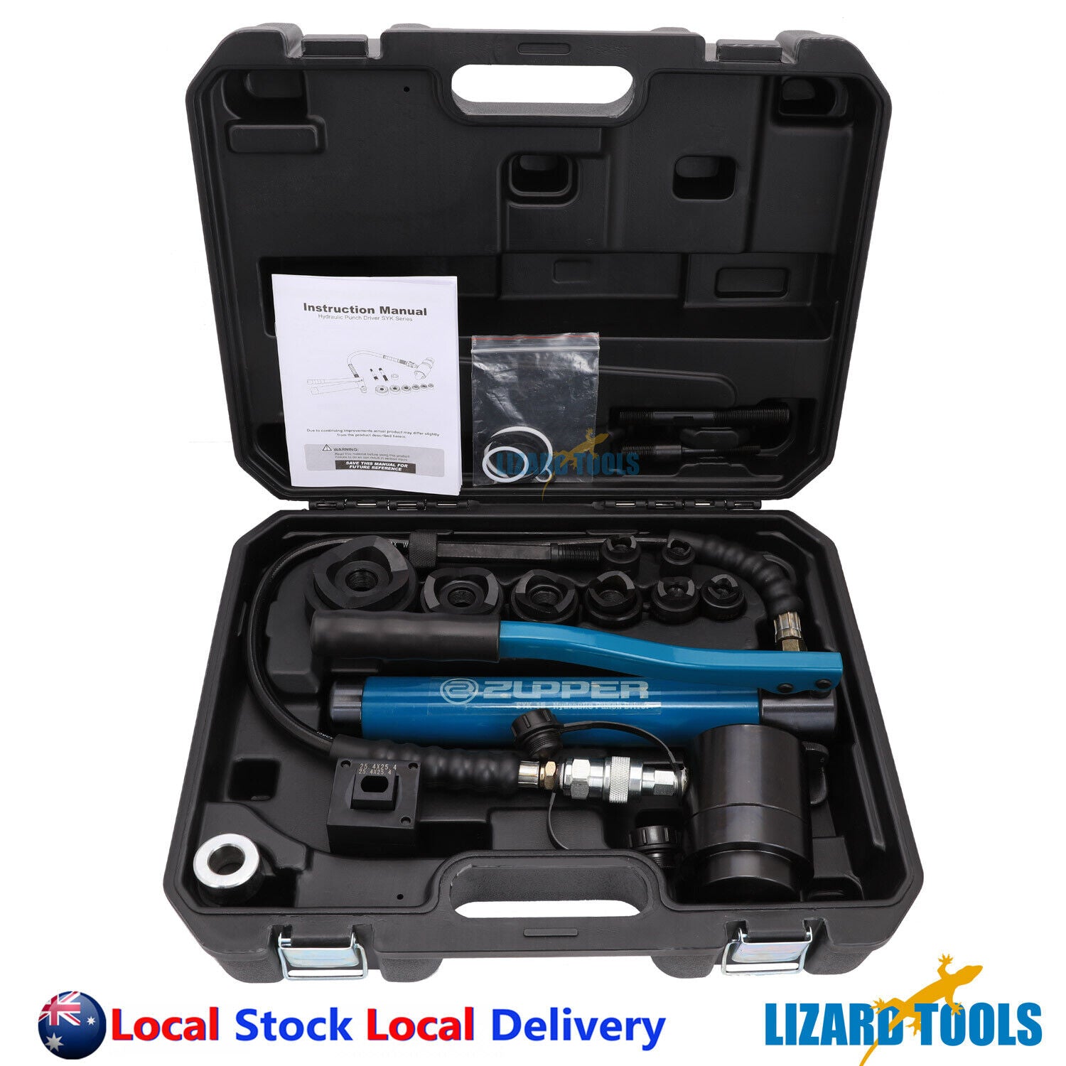 Genuine 15 Ton Industrial Quality Hydraulic Punch Driver Knockout Hole ...