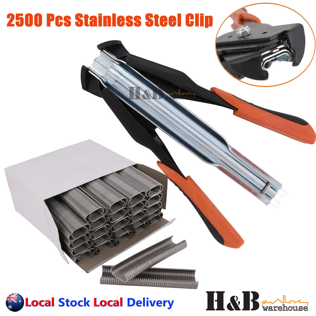 HeavyDuty C7 Hog Ring Gun Pliers C Clip Fence Fencing Nailer Wire Ring ...