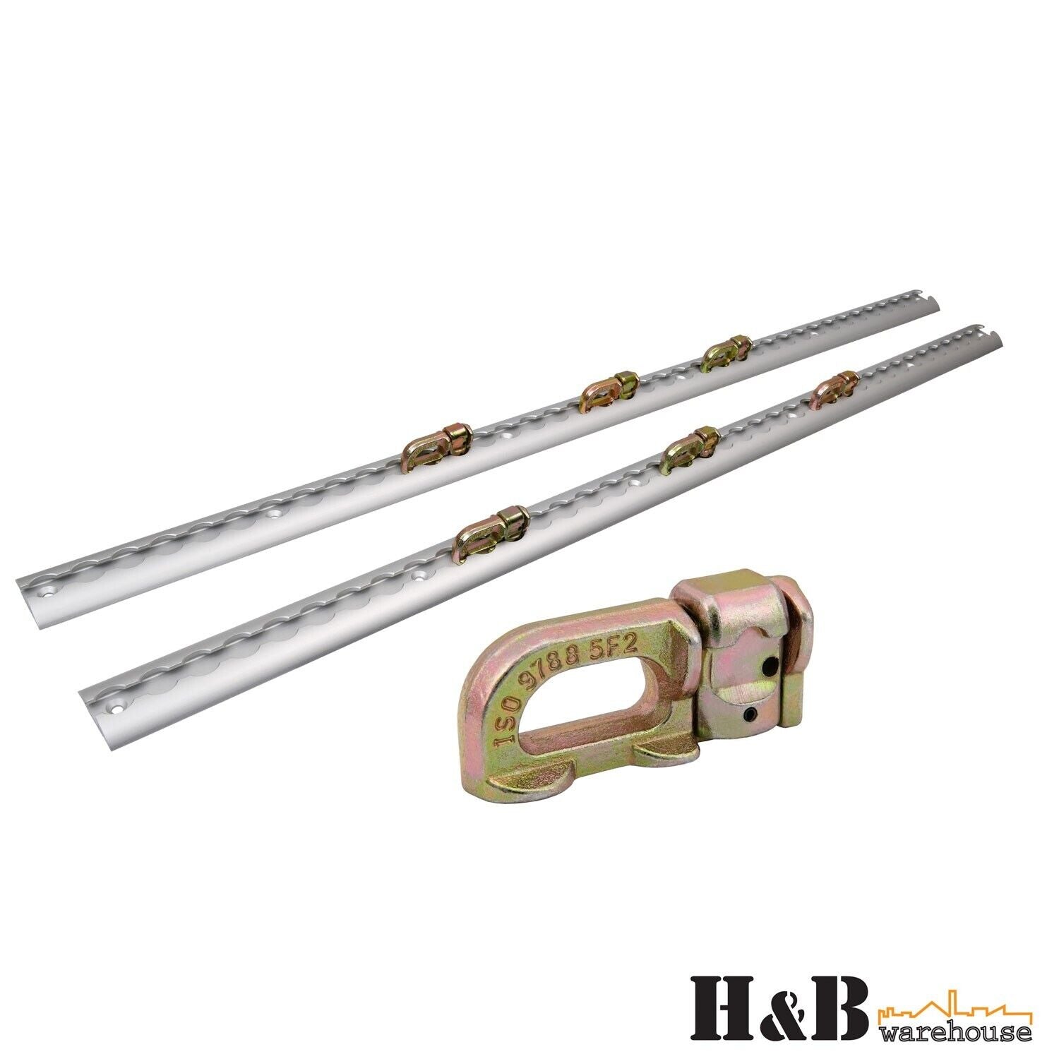 1M Sloped Edges Anchor Track 2 Tracks + 6X Double Stud – H&B Warehouse