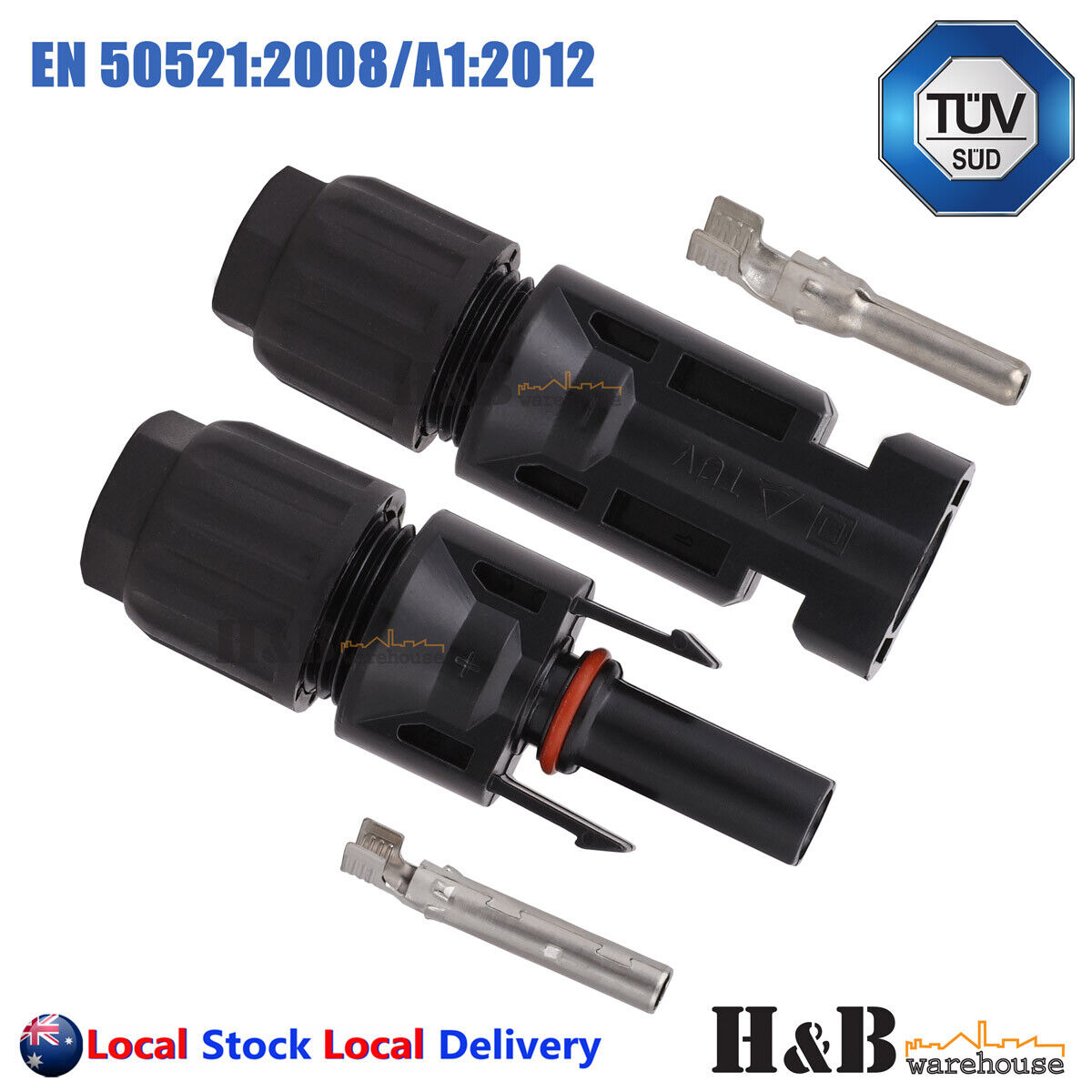 Solar Panel Connectors 6mm2 Male Female Set TUV DC 1000V IP67 Photovol ...