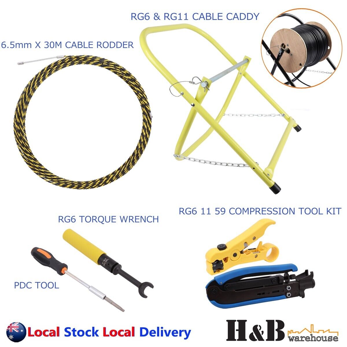 Telstra NBN Tools / HFC RG6 Torque Wrench PCD Key Cable Caddy Compress – H&B Warehouse