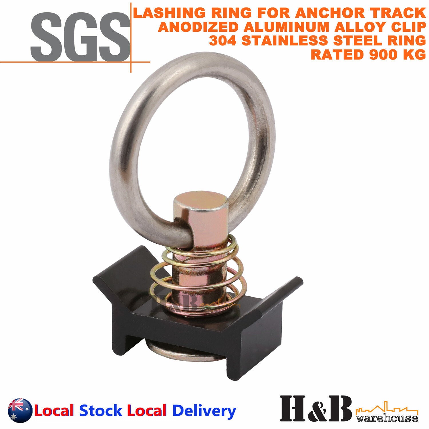 Anchor Track Lashing point Ring Clip 900KG Rated Trailer Truck Ute – H ...