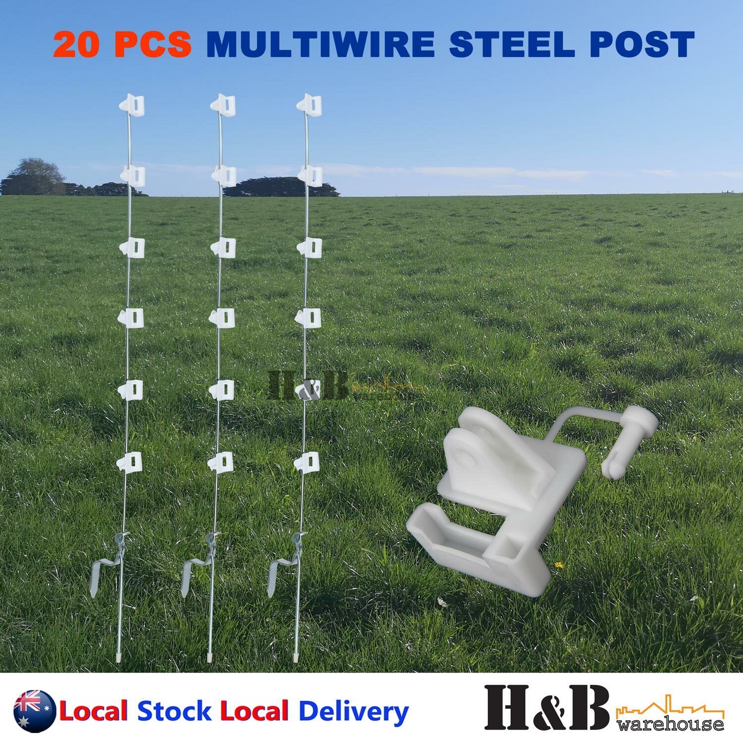 Multi Wire Tread In X 20 Pigtail Steel Posts Electric Fence Pig Tail S ...