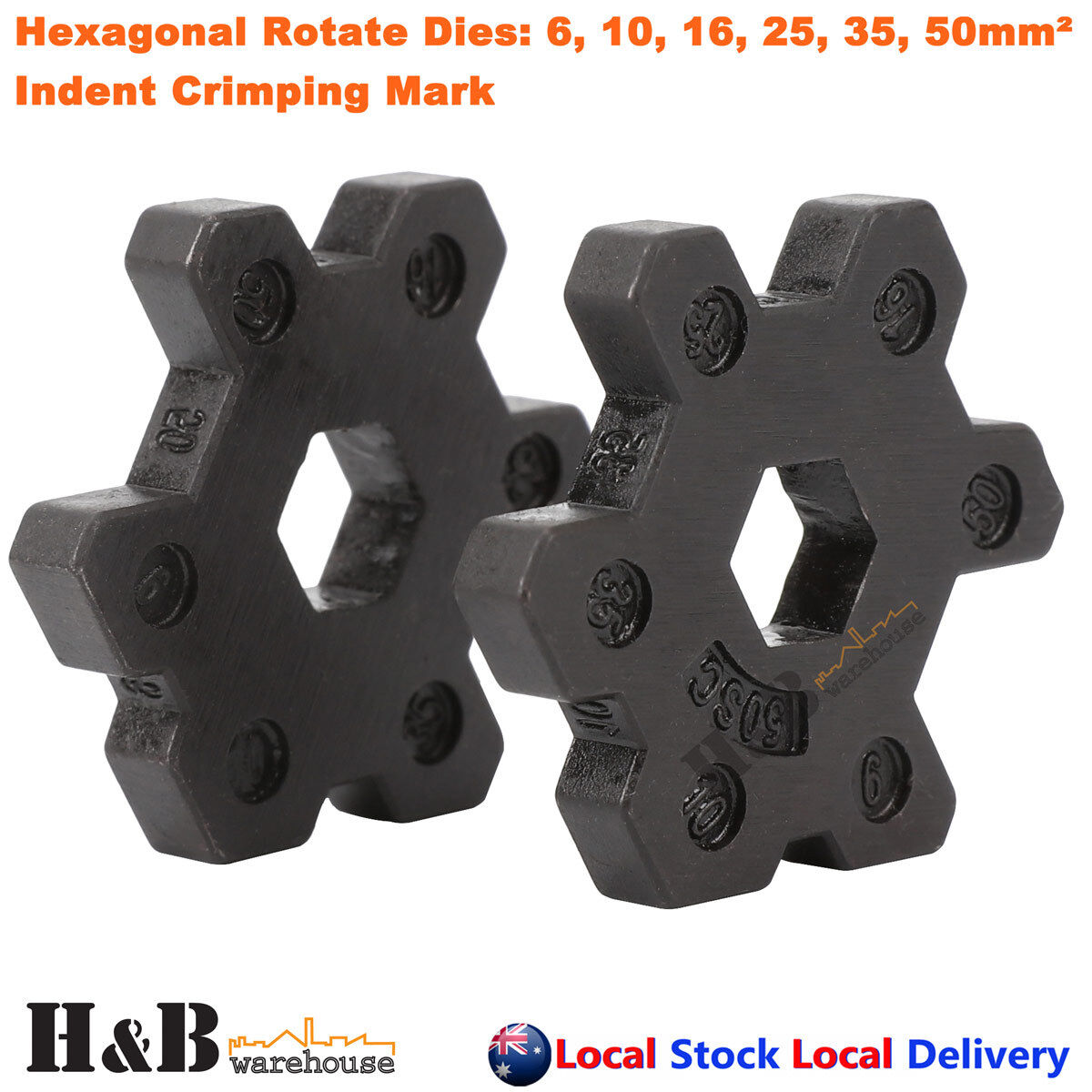 6-50 mm² Anderson Plug Hand Swager Crimping Tool Indent Cable Lug Hex ...