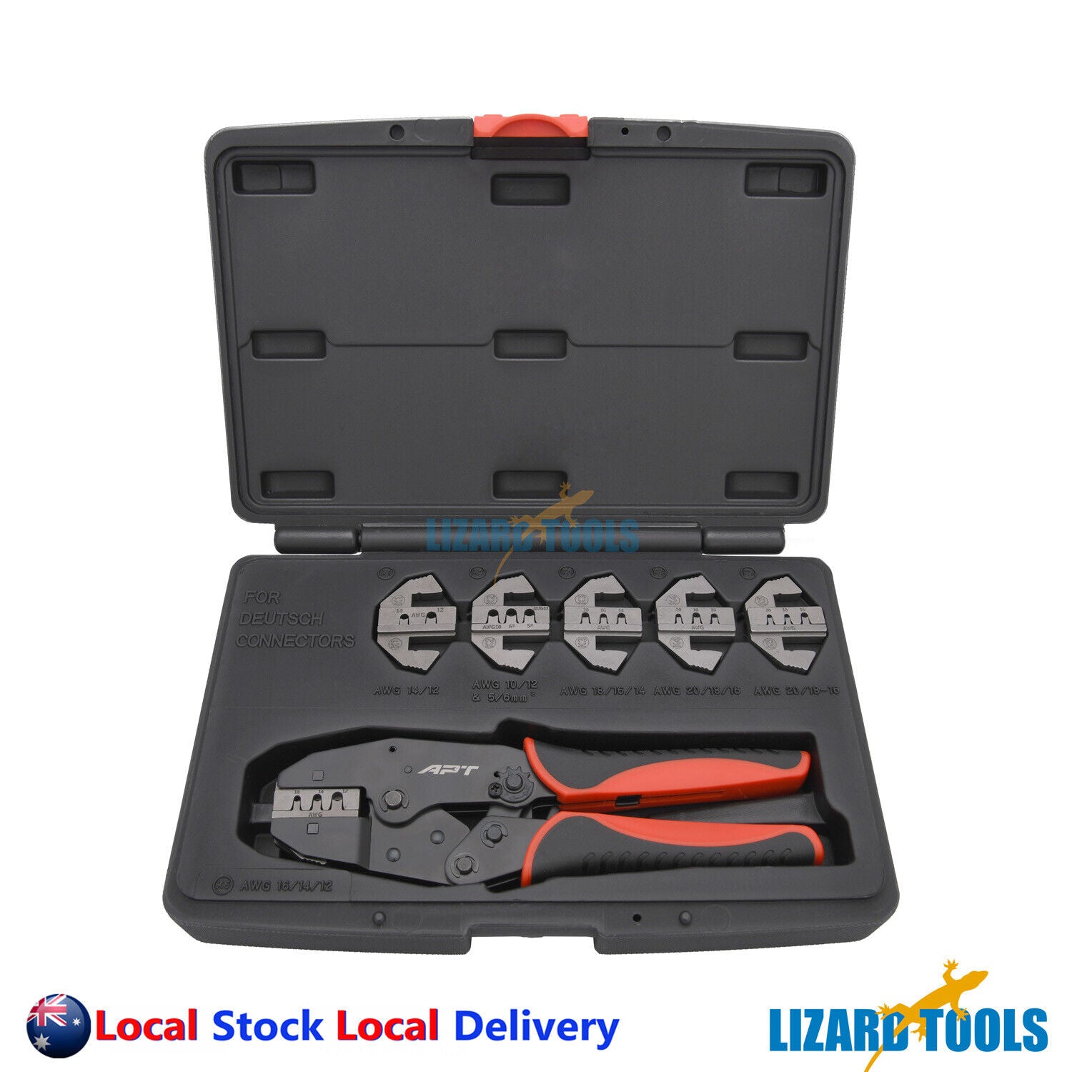 6 Die Deutsch DT DTP DTM Connector Crimping Kit Stamped Formed Termina ...