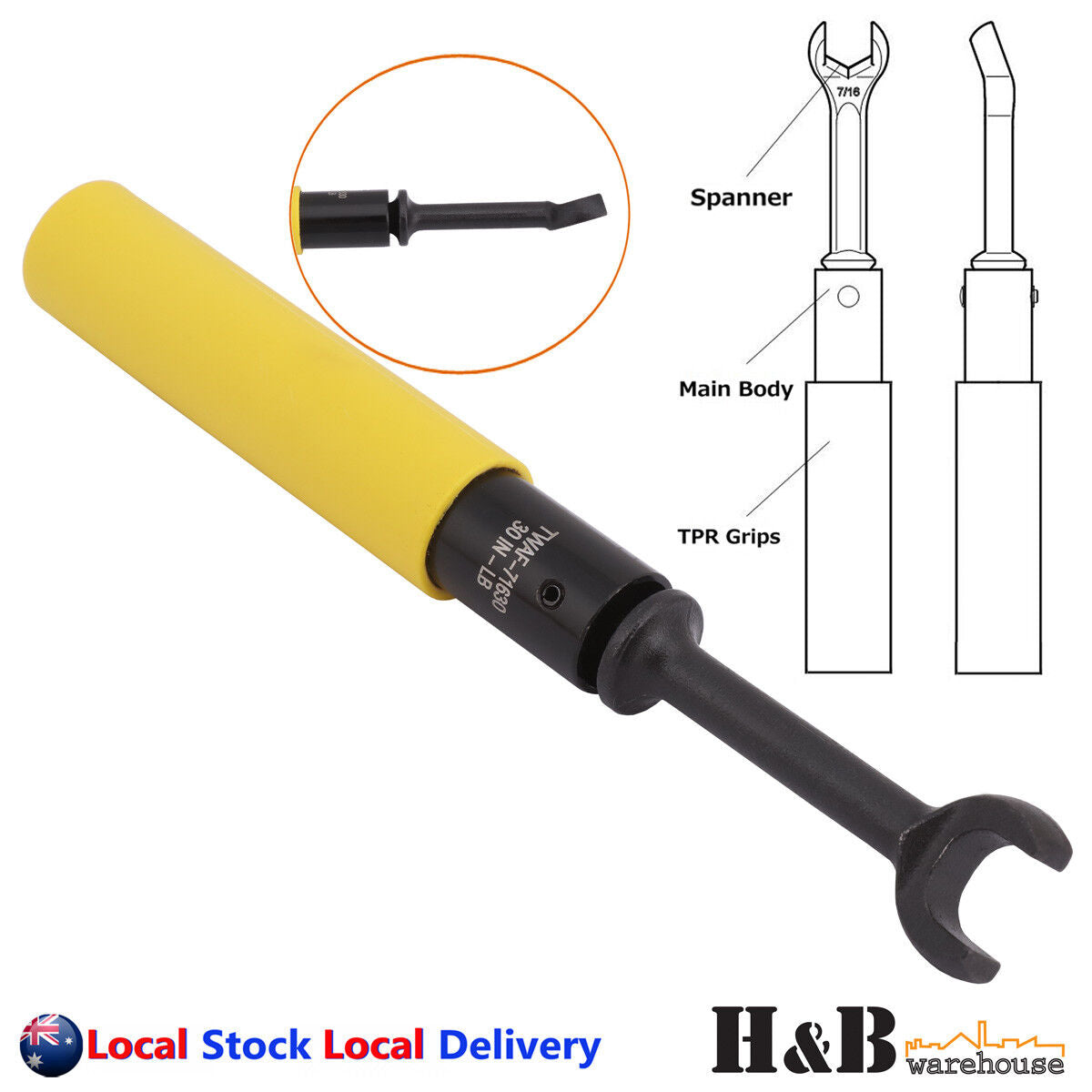Telstra NBN Tools / HFC RG6 Torque Wrench 30lbs Preset 7/16" RG6 F con ...