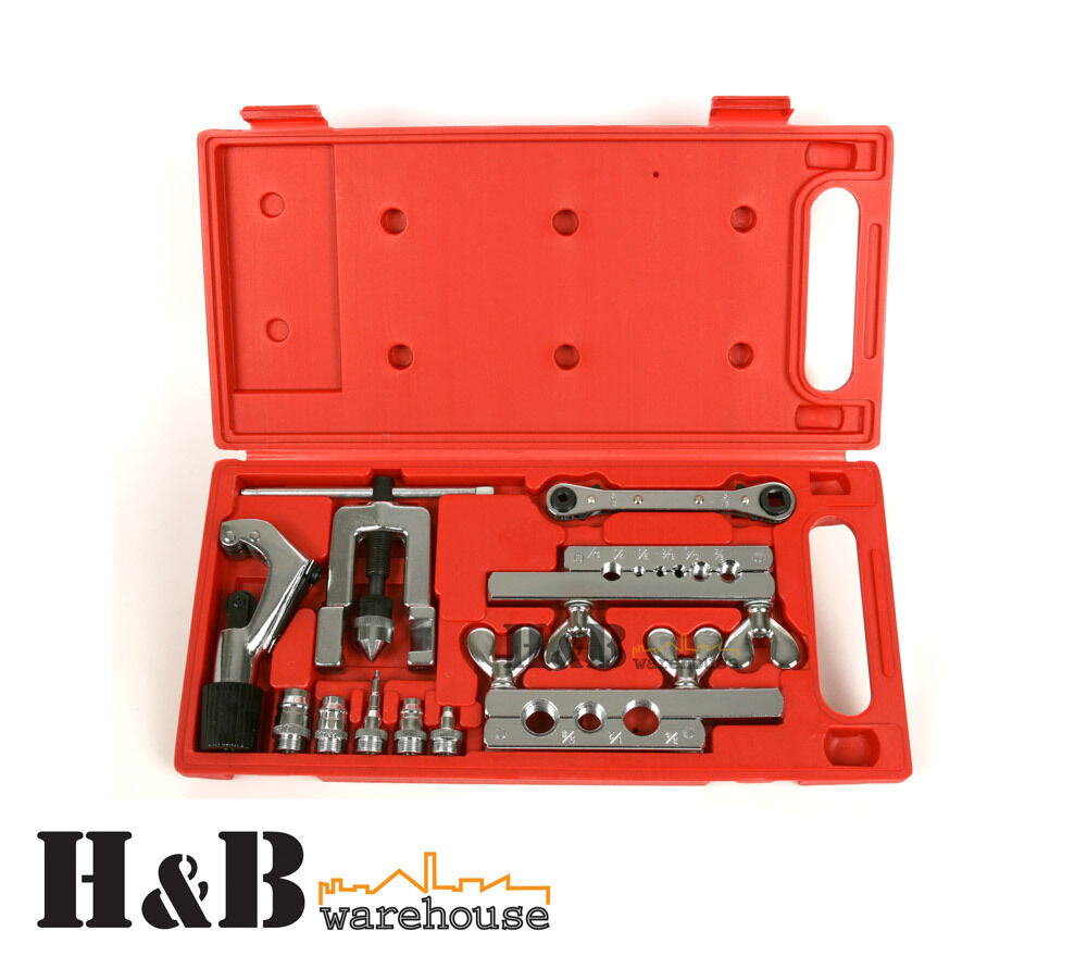 Pro Flaring And Swaging Tool Set Tube Expander Tube Cutter Ratchet Wre ...