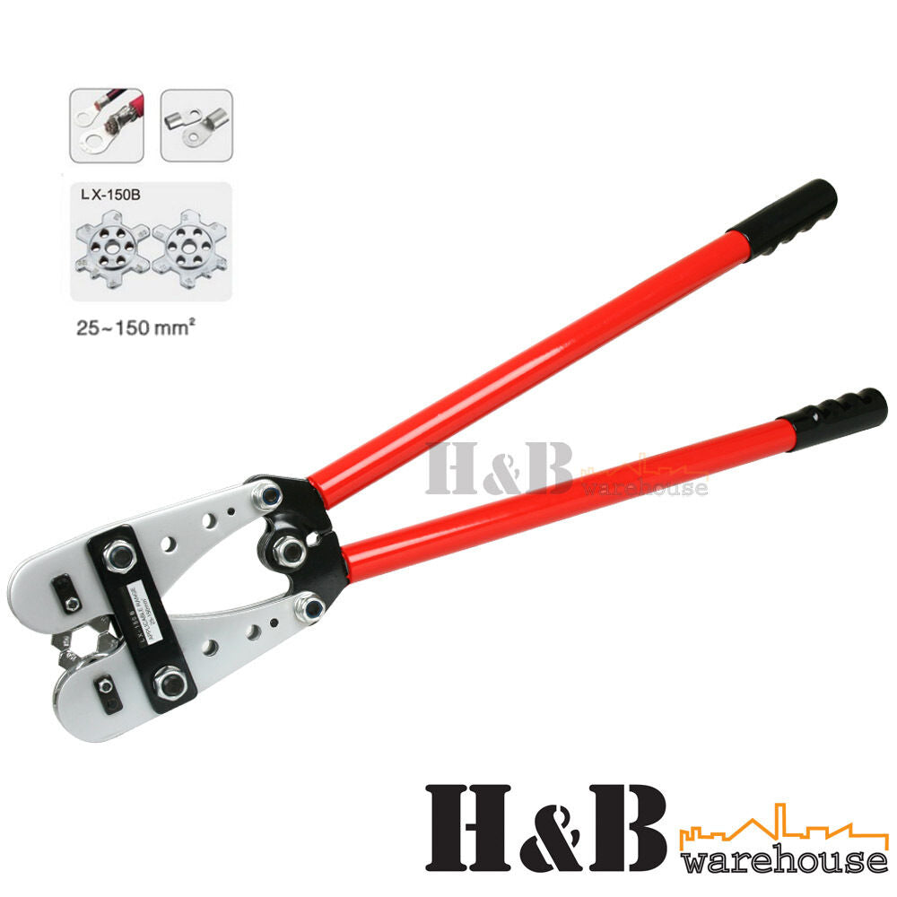 25 - 150 mm² Crimp Crimping Crimper Tool Battery Cable Lug Anderson Pl ...