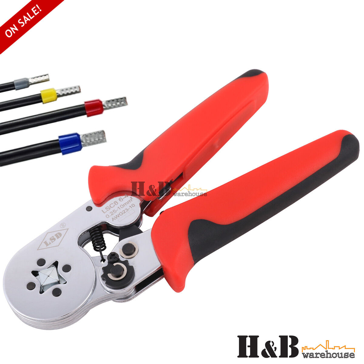 Bootlace Ferrule Crimper Terminal Ratchet Crimping Tool 0.25-10mm² Cor ...